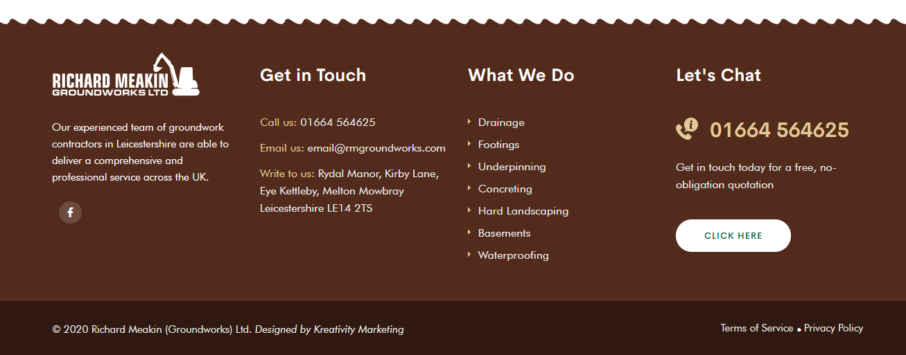 Portfolio: Website Design for Richard Meakin Groundworks Ltd ...